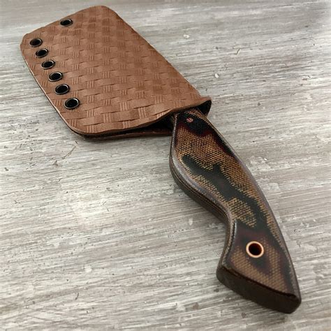 Edc Mini Cleaver In Python Micarta — Custom Handmade Knives Chef