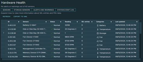 Vcenter Not Refreshing Esxi Hardware Health Vmware Vsphere