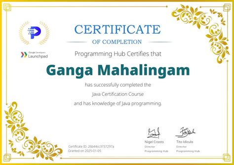 Java Programming Learning Javacertification Ganga Mahalingam