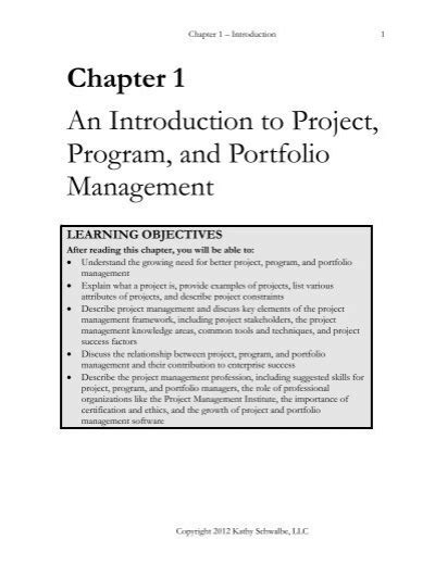 Chapter 1 Pdf File An Introduction To Project Management