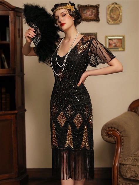 1920s Vintage Flapper Dresses Women Ball Gown Elegant Prom Semi Formal