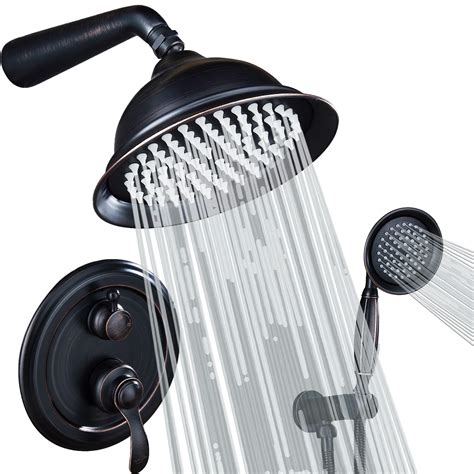 Oil Rubbed Bronze Shower System Shower Faucet Sets Complete With Wall
