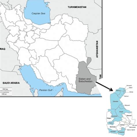 Left Map Of Iran Specifying Sistan And Baluchestan Province Right