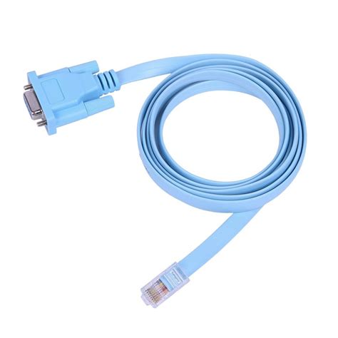 Cisco Console Cable 9 Pin Db9 Female Serial Rs232 Port To Rj45 Male Cat5 Ethernet Lan Rollover