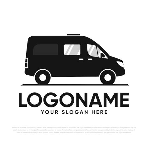 Création De Logo De Mini Fourgonnette Vecteur Premium