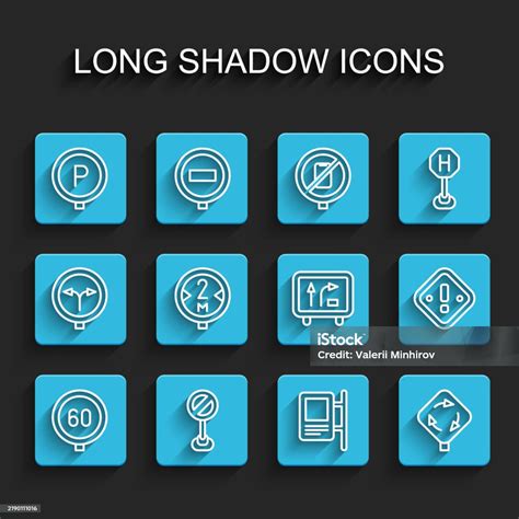 회선 속도 제한 교통 정지 표지판 주차 도로 원형 교차로 느낌표 삼각형 및 아이콘을 설정합니다 벡터 간판에 대한 스톡 벡터 아트 및 기타 이미지 Istock