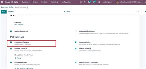 how to manage pos order interface with the odoo 15