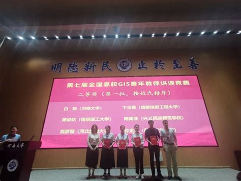 【教学获奖】热烈祝贺我院教师获全国高校gis青年教师讲课竞赛二等奖 资源环境学院网站