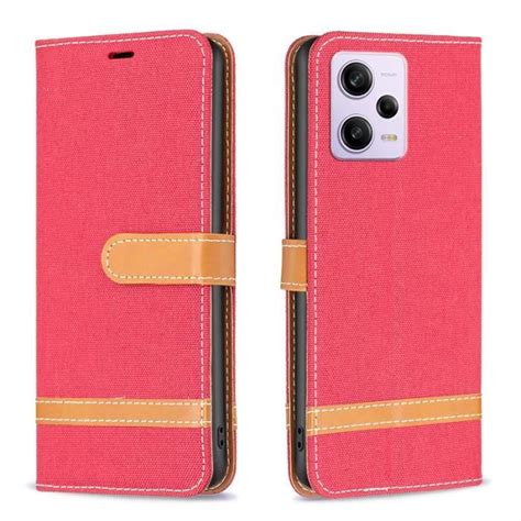 Étui Pour Xiaomi Redmi Note 12 Pro 5G 6 67 Etui Housse Téléphone Etui à rabat Pochette rouge
