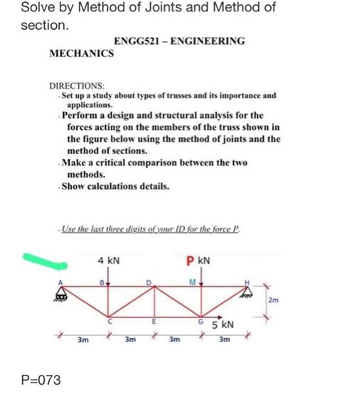 Solved Solve By Method Of Joints And Method Of Section