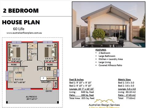 Floor Plan Of 2 Bedroom House