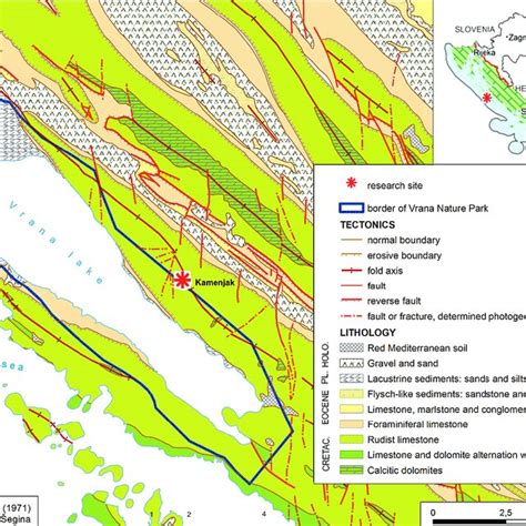 Geological Map With Location Of Research Site Download Scientific Diagram