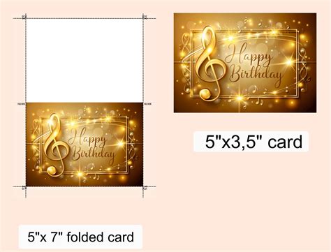Happy Birthday Musical Notes Digital Card Unique Birthday Greeting