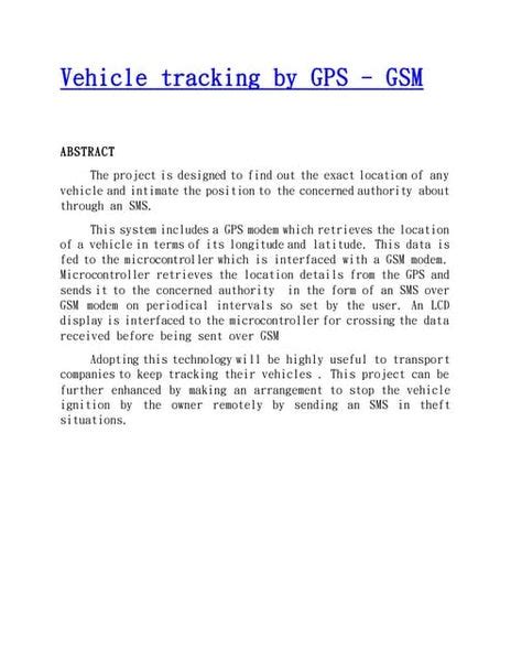 Automatic Vehicle Accident Detection And Messaging System Using Gsm A