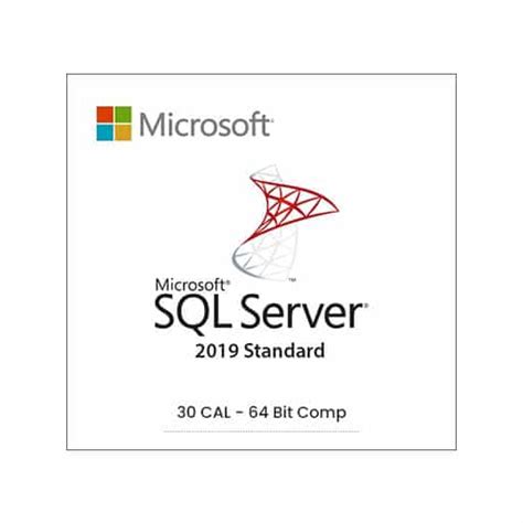 Microsoft Sql Server 2019 Standard 30 Cal 64 Bit Comp Indigo Software