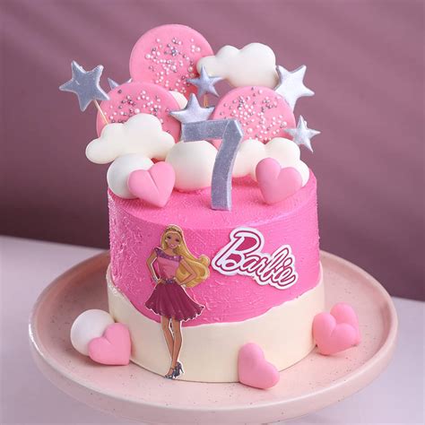 Buy Pink Cloudy Barbie Theme Cake Online Order Now