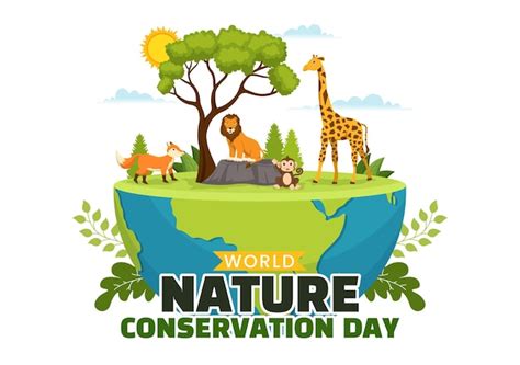 Premium Vector World Nature Conservation Day Vector Illustration With
