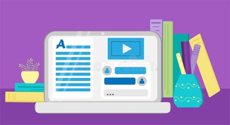 Vector Elements For Online Training And Courses Digital Classroom