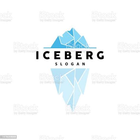 빙산 로고 남극 산맥 벡터 아이스 블루 색상 자연 디자인 제품 브랜드 일러스트 템플릿 아이콘 강에 대한 스톡 벡터 아트 및 기타