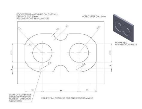 Write Cnc G Code For The Component Given In The Image