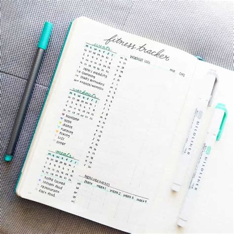 Weight Tracker Bullet Journal Template Artofholf