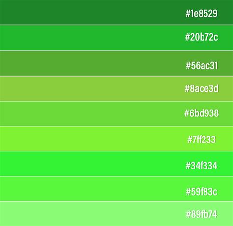 Paleta De Colores Green 35 Best Green Color Palettes With Names And