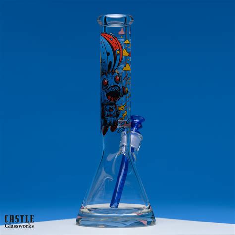 Castle Glass 14″ Robot Beaker Glass On Glass Gallery