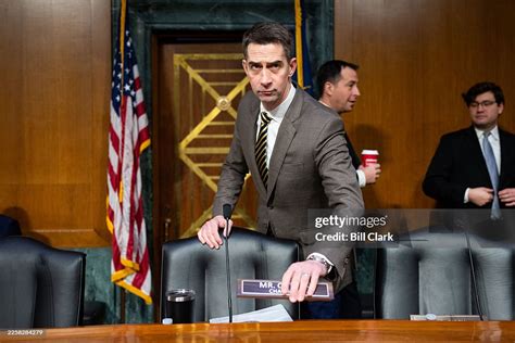 Chairman Sen Tom Cotton R Ark Arrives For The Confirmation News