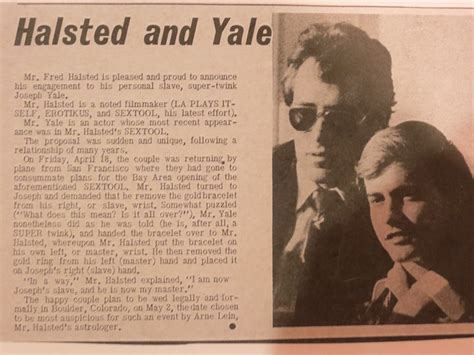 Fred Halsted Gets Married 1975