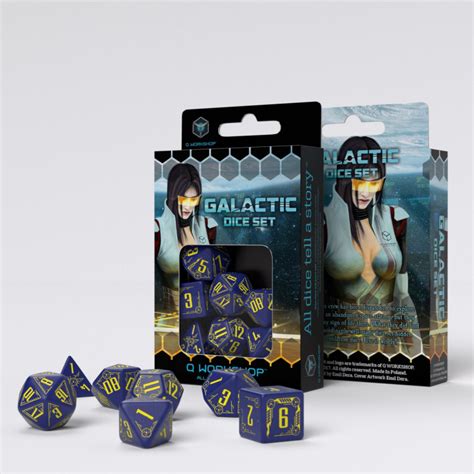 Galactic Navy And Yellow Dice Set Special