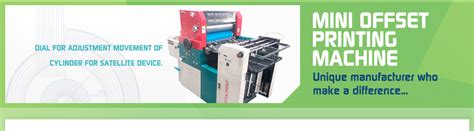 Mini Offset Printing Machine Manufacturer Supplier