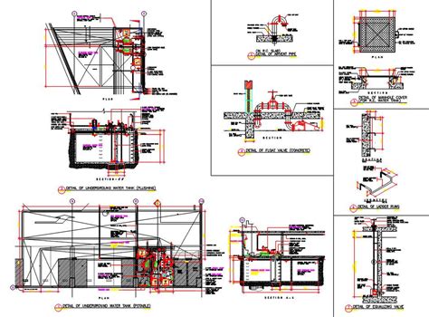 Underground Water Tank Autocad File Cadbull