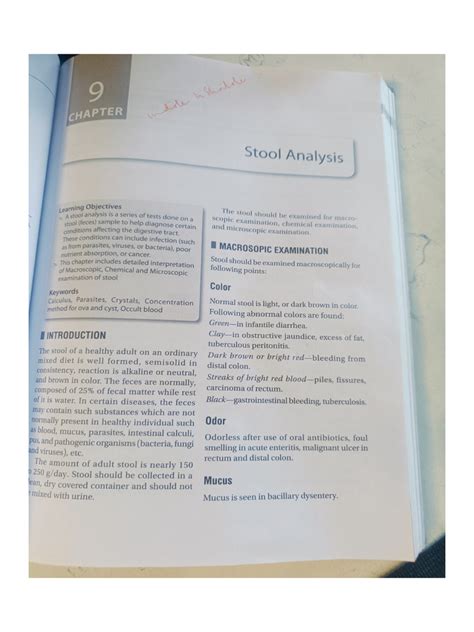 Stool Examination Pdf
