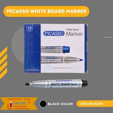 Picasso Whiteboard Marker 12pcs Box Black Darazpk