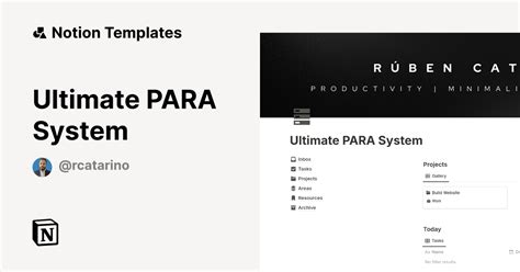 Ultimate Para System Template Notion Marketplace