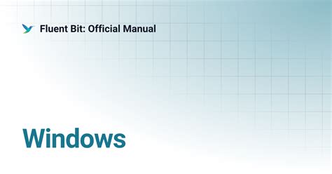 Windows Fluent Bit Official Manual