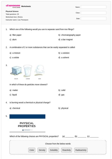 50 Science Worksheets For Class 5 On Wayground Free And Printable