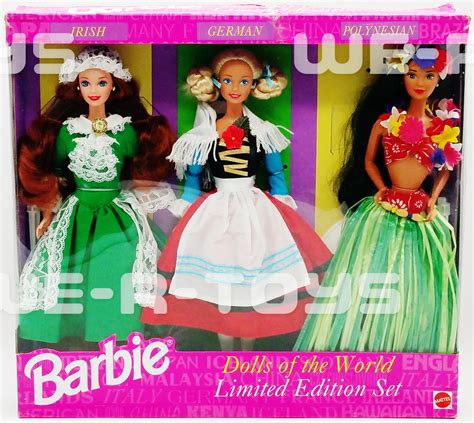 Barbie Dolls Of The World Set Irish German Polynesian Dolls Mattel 1994