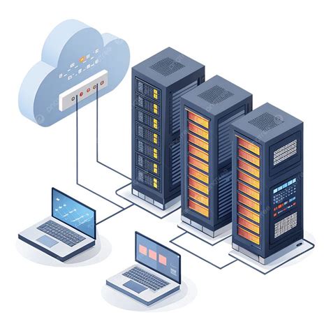 Cloud Computing Server Digital Data Storage And Network Infrastructure Cloud Computing Server
