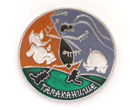 Big Cockroach Pin Soviet Badge Cartoon Soviet Cartoon Pin Tale