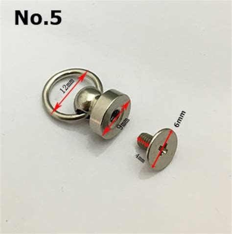 Solid Brass Chain Screw Connector Back Pull Ring Loop Strap Etsy