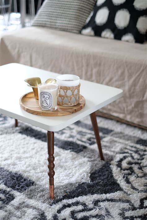 Table Basse Blanche Pied Bois