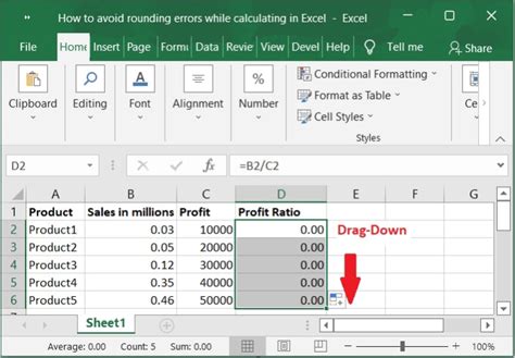 How To Avoid Rounding Errors While Calculating In Excel