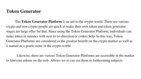 ppt token generator platform for token development powerpoint