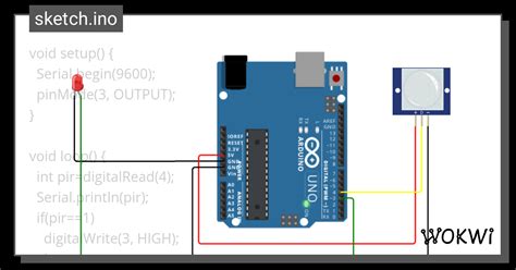 1 Pir Sensor Wokwi Esp32 Stm32 Arduino Simulator
