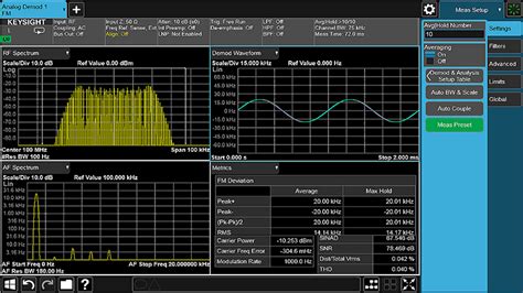 N9063em0e Analog Demodulation Measurement Application Multi Touch Ui Keysight