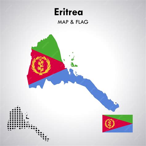 Premium Vector Eritrea Flag And Map Design Map Flag Vector File
