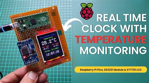 Raspberry Pi Pico Real Time Clock With Temperature Monitoring Using