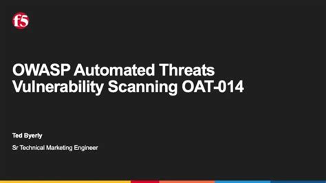 David Abustallo On Linkedin Vulnerability Scanning For Bad Bots Owasp Oat 014