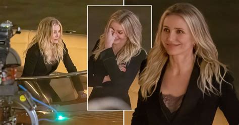 Cameron Diaz Films Action Scenes For Netflix Movie On Londons River
